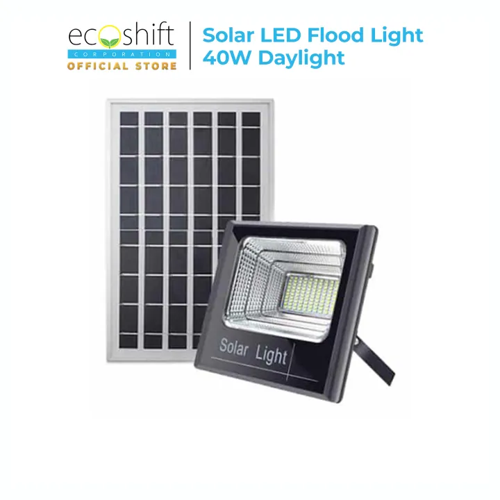 EcoShift Solar LED Flood Light 40 Watts Daylight | Lazada PH