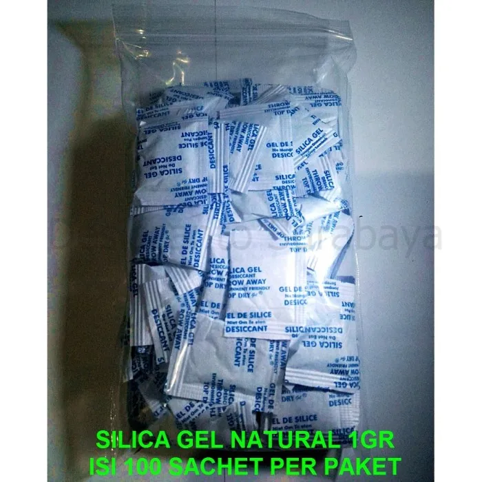 silica gel 100sachet | silica gel natural 1gr per pack isi 100sachet | Lazada Indonesia
