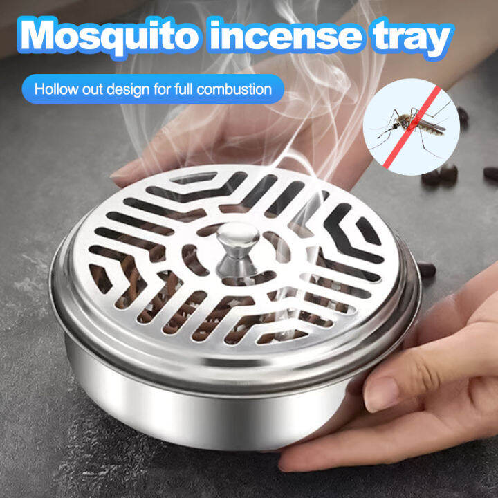 Portable Mosquito Coil Tray Pot Holder for Outside and Indoor Use Metal ...