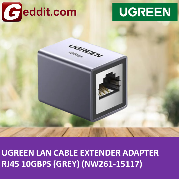 UGREEN LAN CABLE EXTENDER ADAPTER RJ45 10GBPS (GREY) (NW261-15117) | Lazada