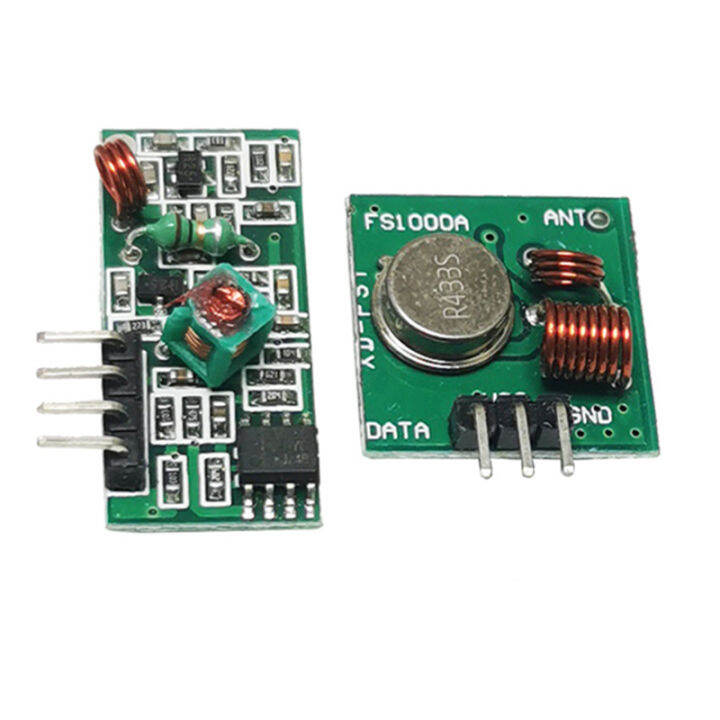 433Mhz RF Wireless Transmitter Module and Receiver Kit 5V DC 433MHZ ...