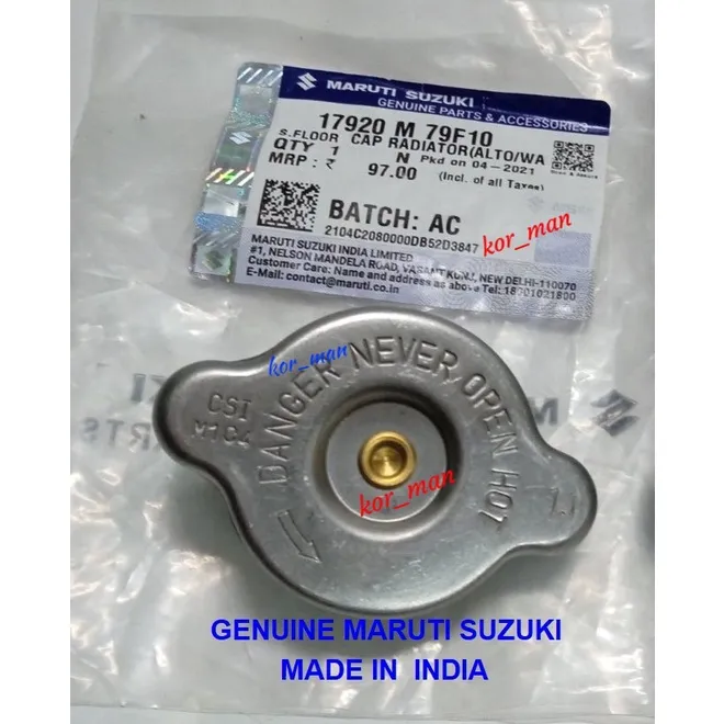 RADIATOR CAP SUZUKI TRANSFORMER DA64W DA64V 17920M79F10 GENUINE MARUTI ...