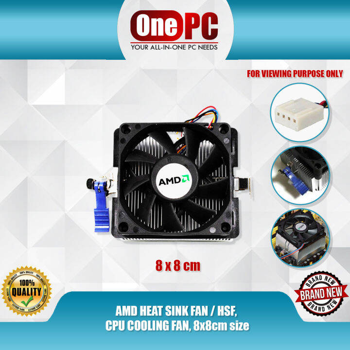 AMD HEAT SINK FAN / HSF, CPU COOLING FAN, 8x8cm size | Lazada PH