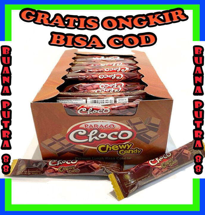 Parago Box Chocolate Isi 80 Pcs/ parago Choco chewy Candy | Lazada ...