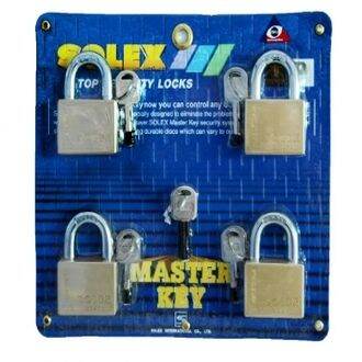 ชุดกุญแจ Solex คอสั้น ขนาด 50 มม. กุญแจอย่างดี ระบบล็อคลูกปืนมาสเตอร์คีย์ (MASTER KEY) ป้องกัน ...