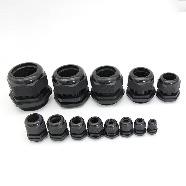 10 PCS High grade Metric Thread Waterproof plastic IP68 nylon Black ...