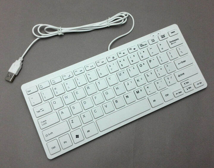 Compact wired office keyboard thin light fashion USB multimedia Small ...