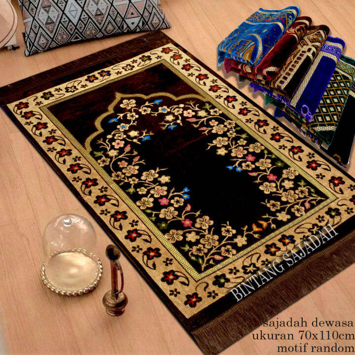 Sajadah Turki Super Bahan Beludru Ukuran Dewasa Perlengkapan Shalat ...