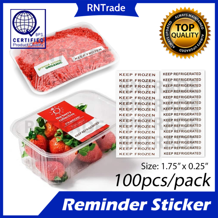 Sticker Label Keep Frozen Sticker / Keep Refrigerated Sticker, 1/4" x 1 ...