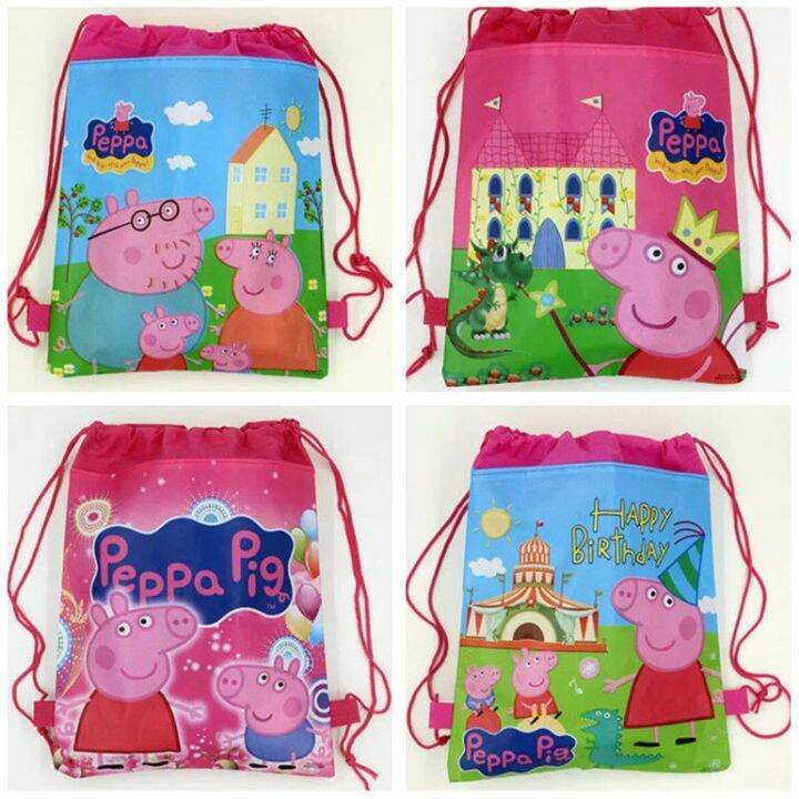 Cute Children Cartoon Peppa Pig Non Drawstring Backpack Bag | Lazada.co.th
