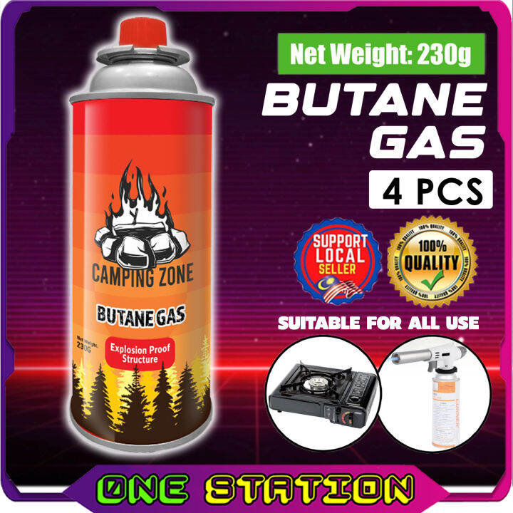 4PCS BUTANE GAS CARTRIDGE PORTABLE BUTANE GAS STOVE OUTDOOR CAMPING ...