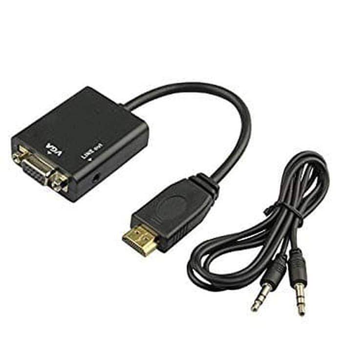 colokan Converter konektor adapter kabel hdmi to vga with audio Full HD ...