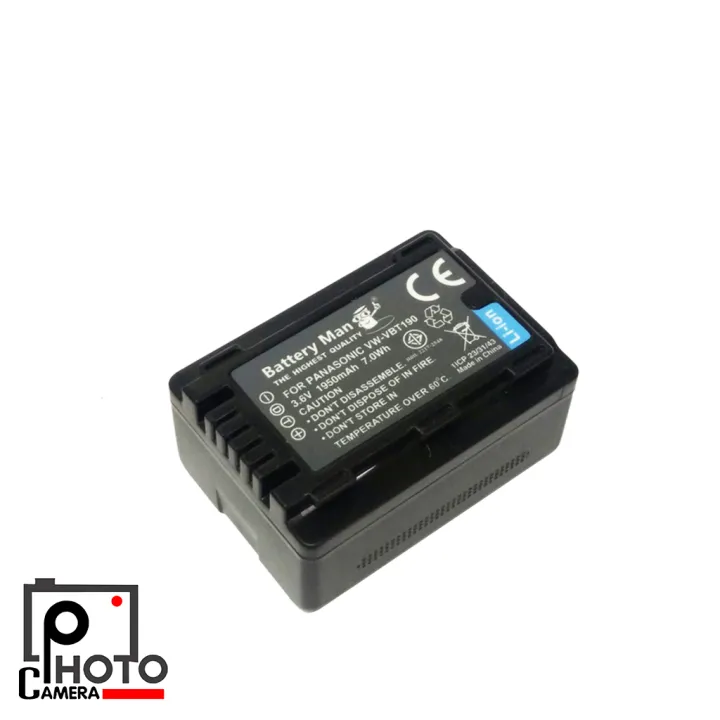 แบตเตอรี่ กล้อง Panasonic VW-VBT190 มีมอก. ประกัน 1 ปี | Lazada.co.th