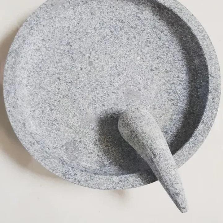 Cobek Coet Batu Bulat Dari Batu Alam Ukuran Diameter 40 Cm | Lazada ...