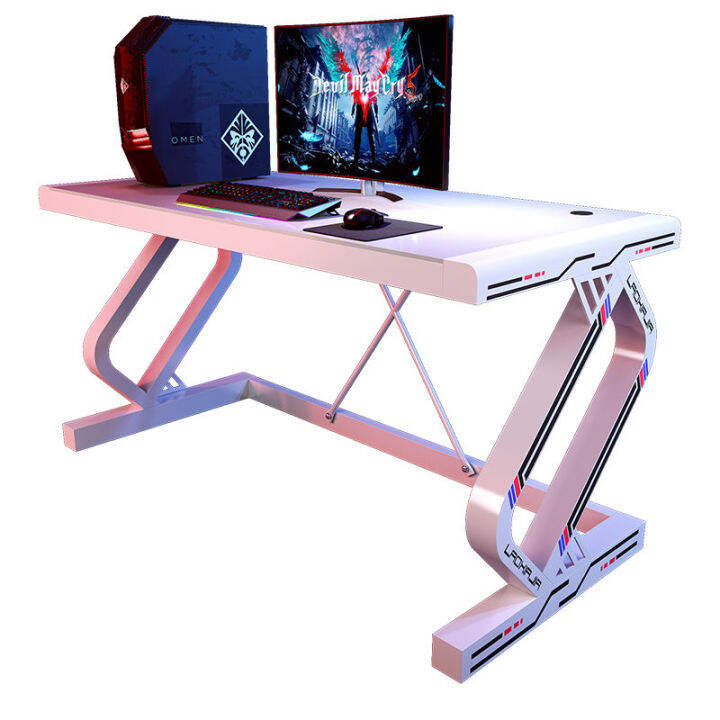 Office E-ports Tempered Glass Computer Table Computer Desk PC Gaming ...