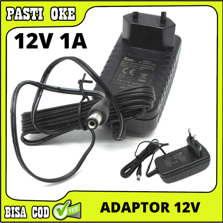 Power Adapter 12V 1A AC/DC Adaptor 12 Volt Power Supply 12 Volt 1 Amper ...