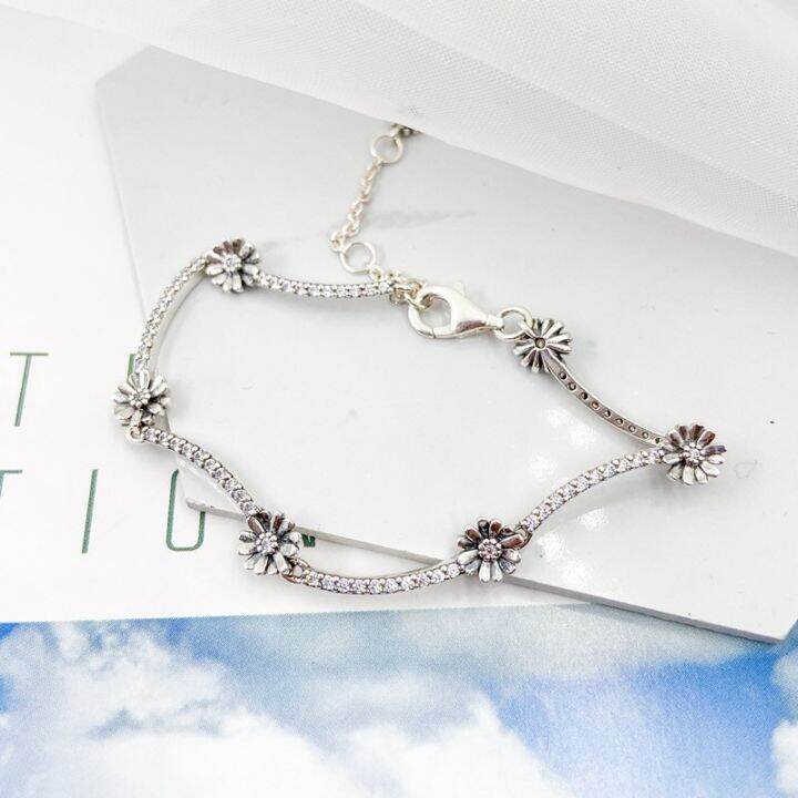 สร้อยข้อมือเงินแท้ เกรด 100% เกรด 925 ลายดอกเดซี่ 598807C01 | Lazada.co.th