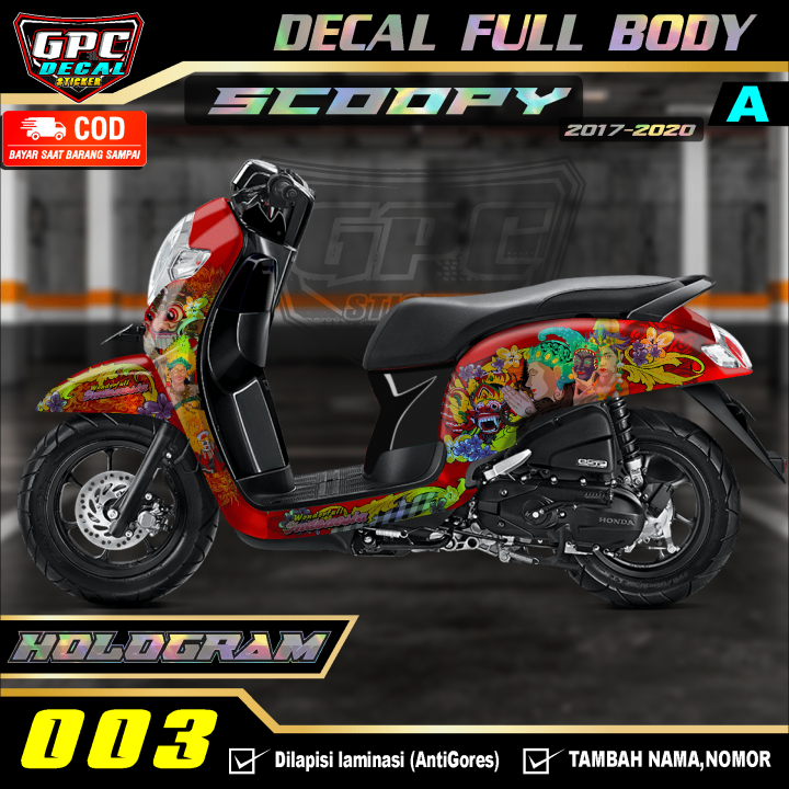 Decal Sticker Hologram Honda Scoopy 2017-2020 Dekal Stiker Striping ...