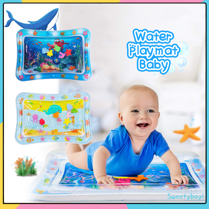 SWEETY Baby Water Play Mat Newborn Inflatable Playmat Crawl Mat Cartoon ...