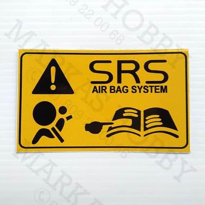 Stiker / Sticker SRS Airbag Yellow ( Warning Sign ) | Lazada Indonesia