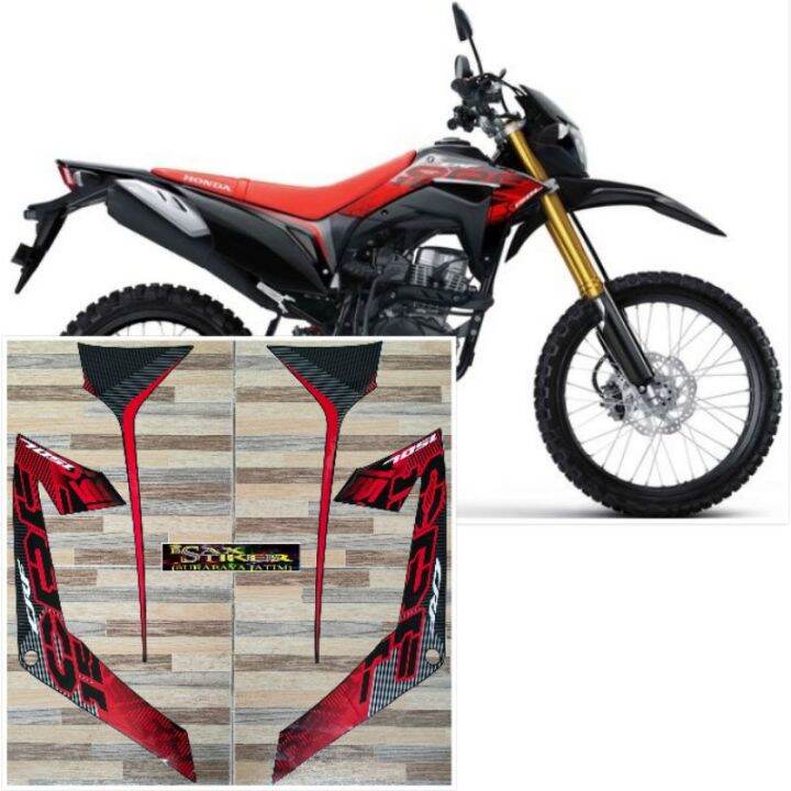 striping original Honda CRF 150L extrem hitam merah tahun 2021 2022 ...