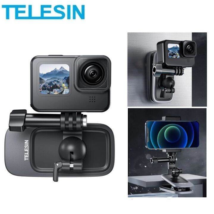 Telein 360 ° คลิปติดกระเป๋าเป้แม่เหล็กหมุนได้ขายึดกล้องโกโปร Hero 11 10 ...