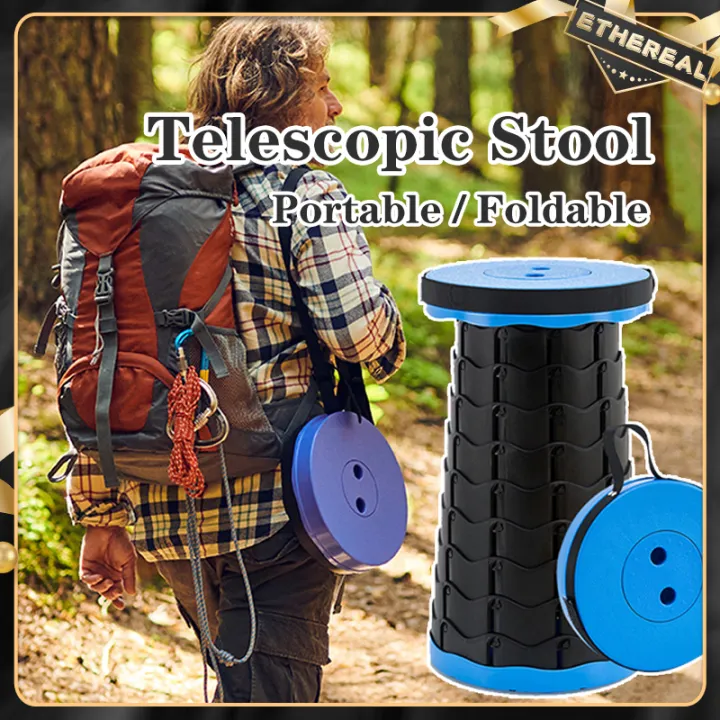 Telescopic Portable Stool Retractable Foldable Outdoor Capacity Camping ...