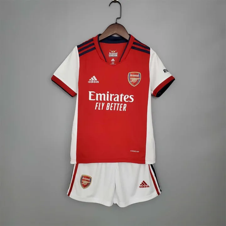 21-22 Arsenal Home Away Kids Soccer Jersey Kits Football Uniforms ...