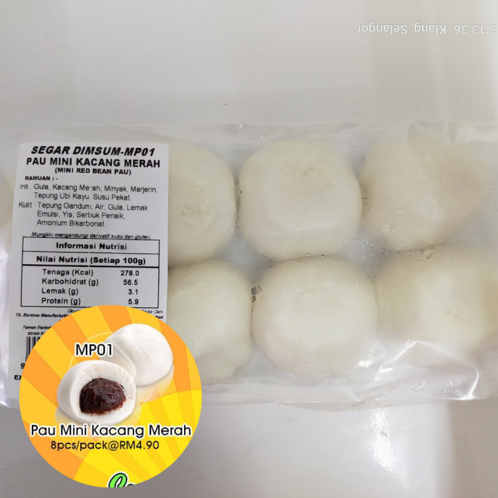 Pau Mini Kacang Merah Frozen (8pcs) | Lazada
