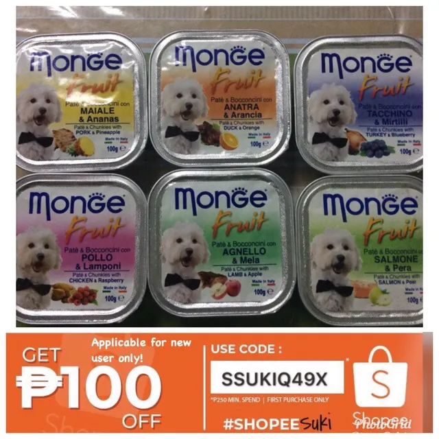 Monge Fruit Pate & Chunkies Dog Wet Food 100g. | Lazada PH