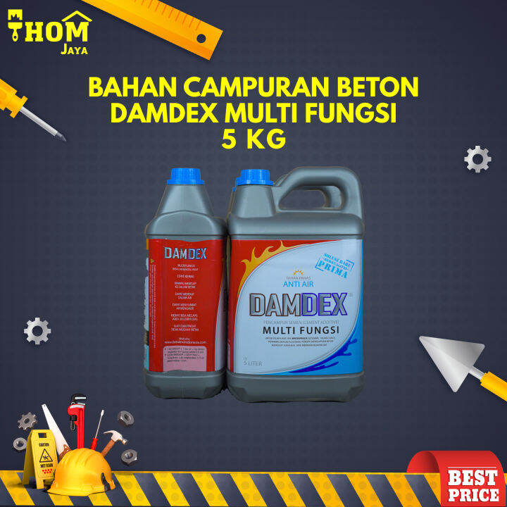 BAHAN CAMPURAN SEMEN / BETON - 5 LITER - DAMDEX MULTIFUNGSI | Lazada ...