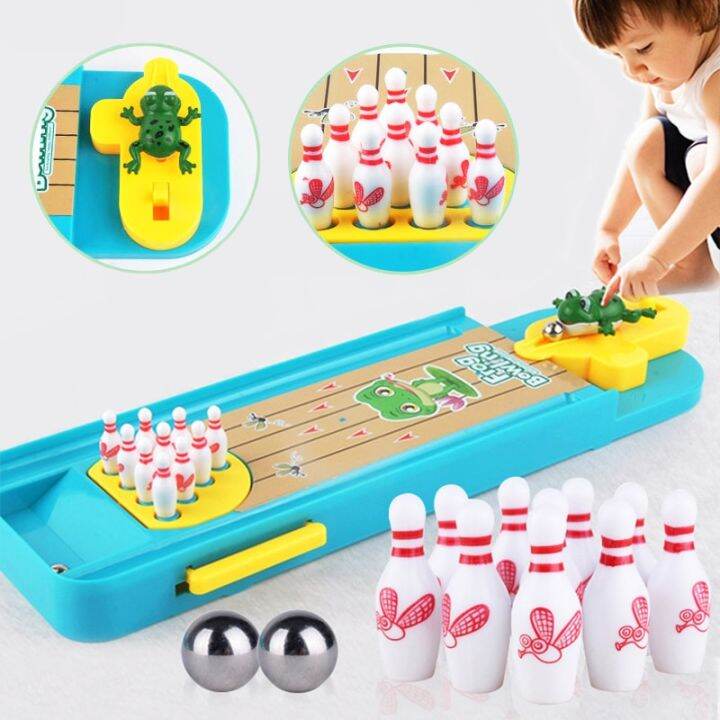 Mini Desktop Frog Bowling Toy Set For Boys Children Interesting Indoor ...