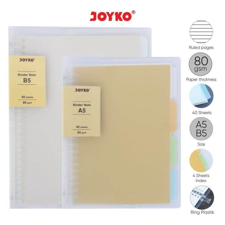 BINDER NOTE A5 DAN B5 COVER TRANSPARAN JOYKO B5 TP-P | MAP BINDER JOYKO ...