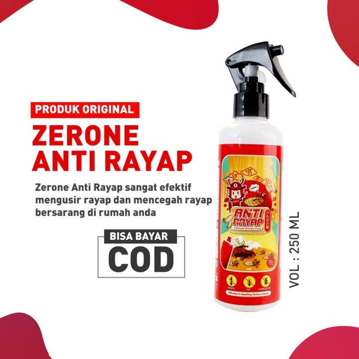 ZERONE ANTI RAYAP SEMPROT PEMBASMI RAYAP KAYU SERANGGA SEMUT KECOA PADA MEUBEL PINTU LEMARI MEJA ...