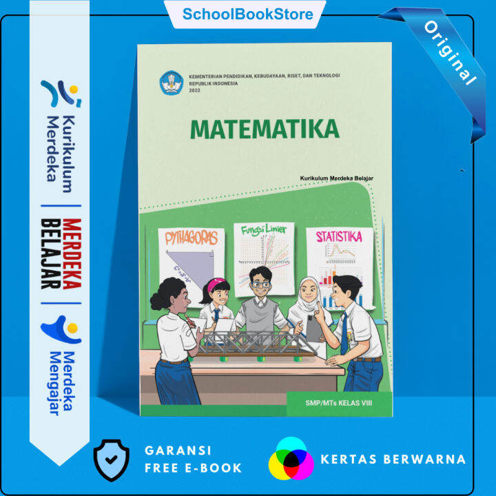 Buku Paket MTK KELAS 8 SMP KURIKULUM MERDEKA Belajar 2022 / Buku Mata Pelajaran Mapel Matematika ...