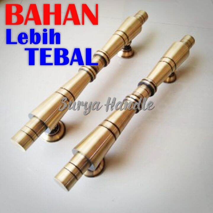 Handle Pintu Rumah Bambu 43cm Gold Tarikan Gagang Pintu Kuningan ...