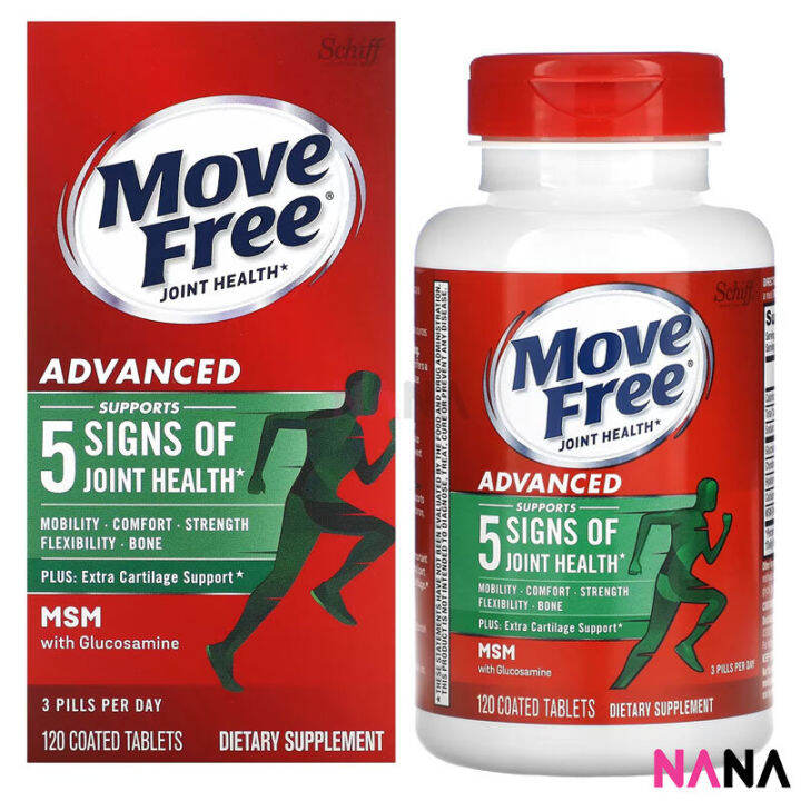 Schiff Move Free Advanced Plus MSM With Glucosamine Joint Supplements ...