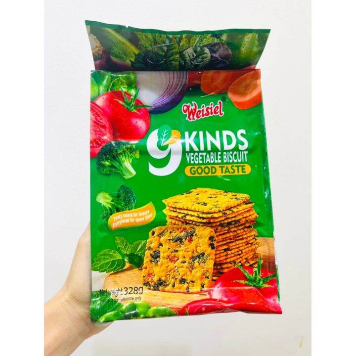 Bánh quy ăn kiêng Weisiel 9 loại rau củ 328g siêu ngon | Lazada.vn