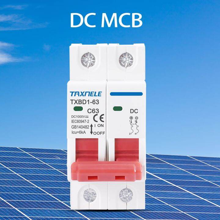 Hot Sales 2P DC 1000V Solar Mini Circuit Breaker Battery Switch 6A 10A 16A 20A 25A 32A 40A 50A ...