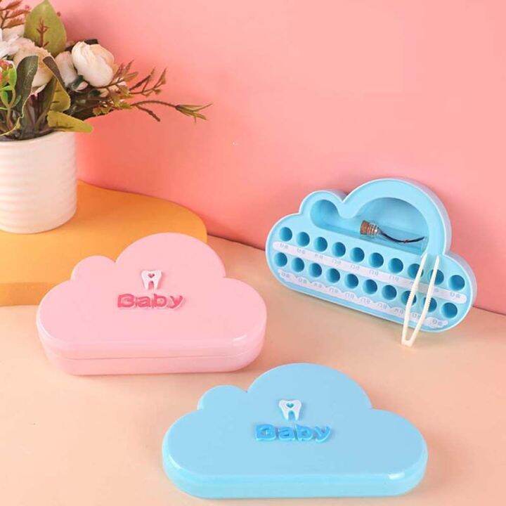 PROTRU ABS Tooth Collection Organizer Chinese Text Cloud Shaped Tooth ...