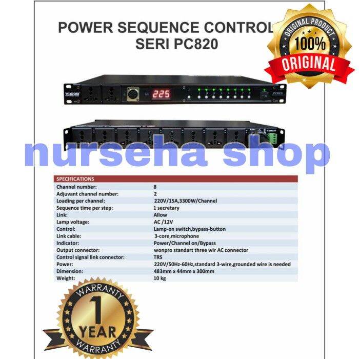 power sequence controller PC 820 original garansi resmi 1 tahun ...