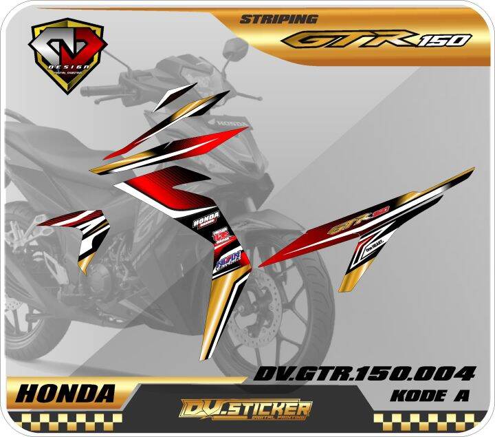 Stiker motor GTR 150-Striping Supra GTR 150-Sticker Variasi Supra GTR ...