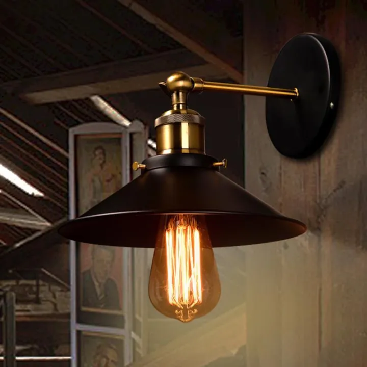 Đèn gắn tường - đèn vách 1 đui chóa cổ điển loại đường kính 21cm kèm ...