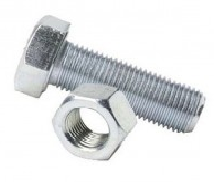 AA GI Hex Cap Screw with Nut 1/4 x 3/4'' to 1/2 x 1 Inches : 4 pcs to ...