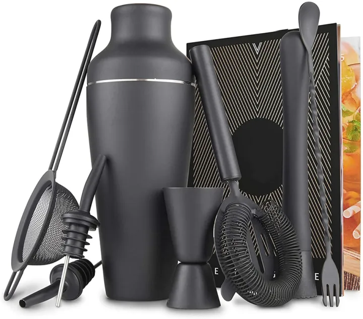Cocktail Set, Cocktail Making Set, Parisian Matte Black 9 Piece ...
