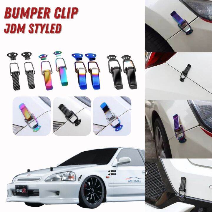 JDM BUMPER CLIP 2 PCs Racing Car Deco Bodykit Spoiler Bonnet Car Boot ...