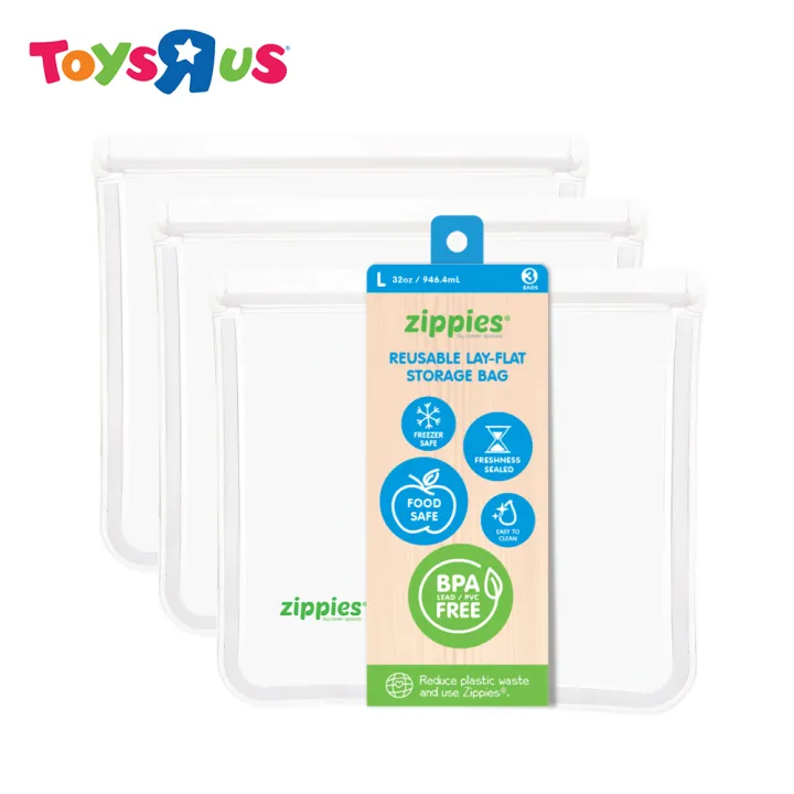 Zippies Reusable Lay-Flat Storage Bag (3s) - Large | Lazada PH