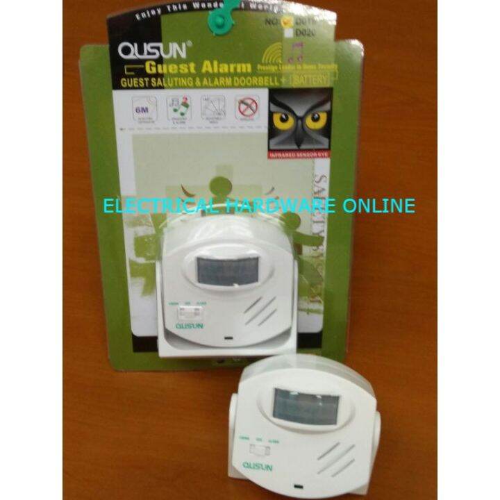 QUSUN Security Alarm Wireless Infrared Doorbell , Detector Alarm ...