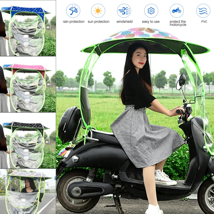 【free shipping！】3in1 sunshade motorcycle roof Motorcycle umbrella ...
