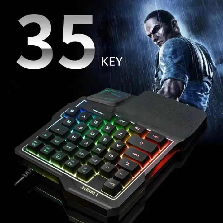 WOO- Keyboard LED Rainbow RGB Backlight Game Equipment USB Wired PC ...